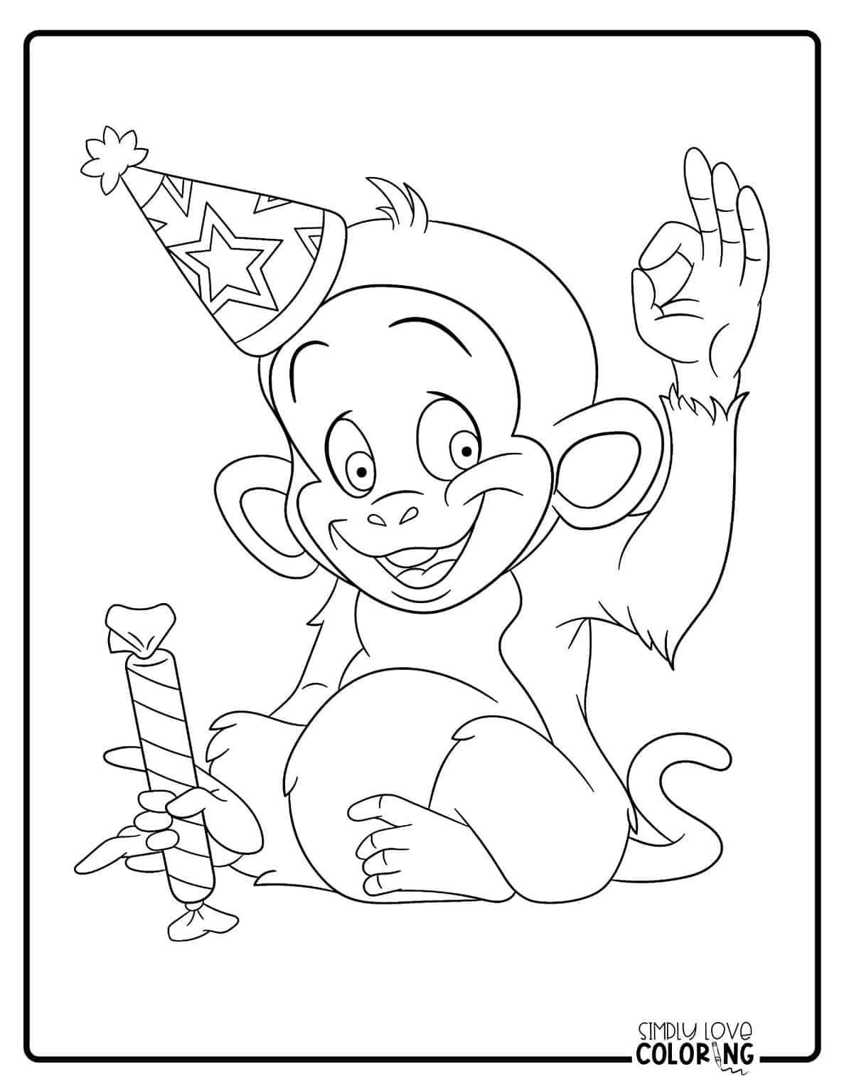 Monkey Coloring Pages (Free PDF Printables) - Simply Love Coloring