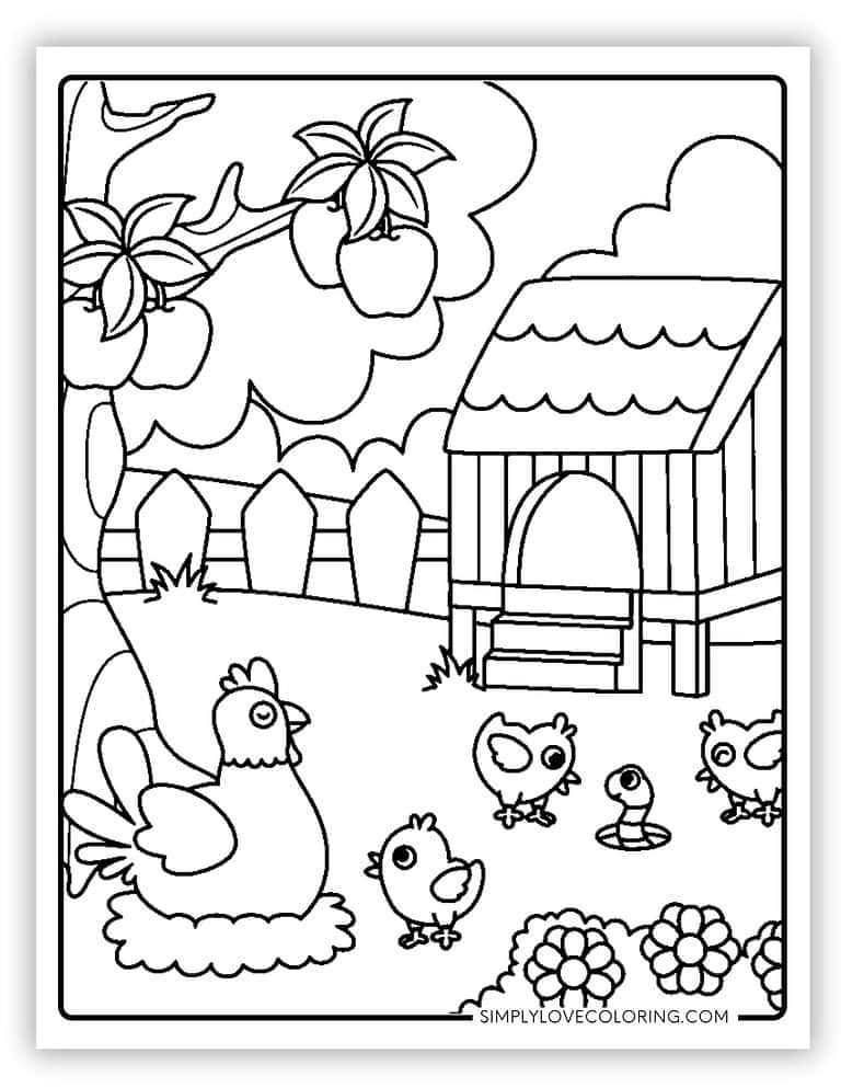 17 Cute Hen Coloring Pages (Free PDF Printables) - Simply Love Coloring