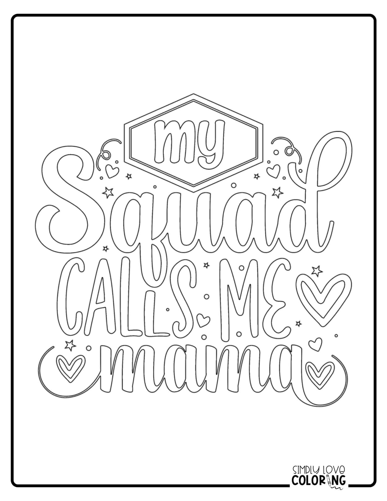 Free Mother's Day Coloring Pages - Simply Love Coloring