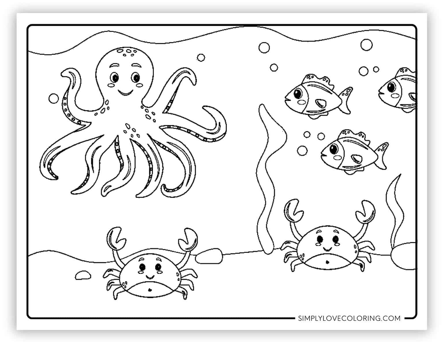 40 Octopus Coloring Pages (Free PDF Printables) - Simply Love Coloring