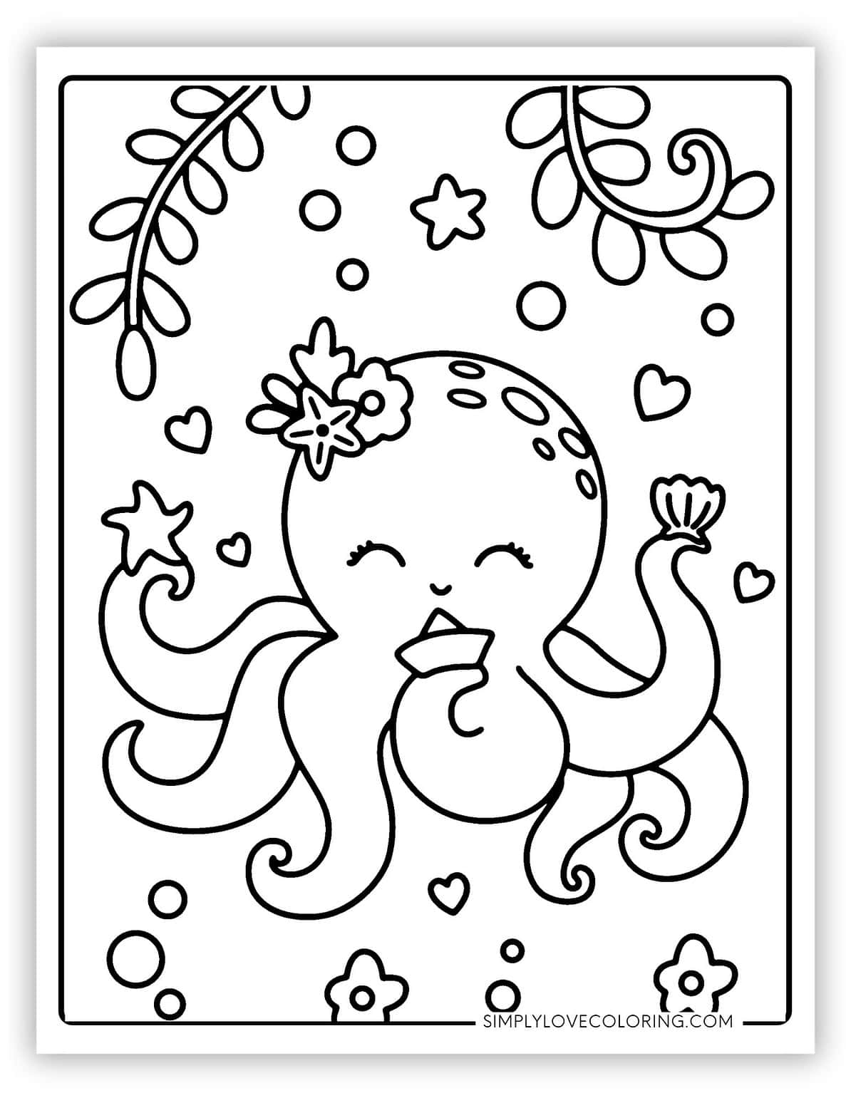 40 Octopus Coloring Pages (Free PDF Printables) - Simply Love Coloring