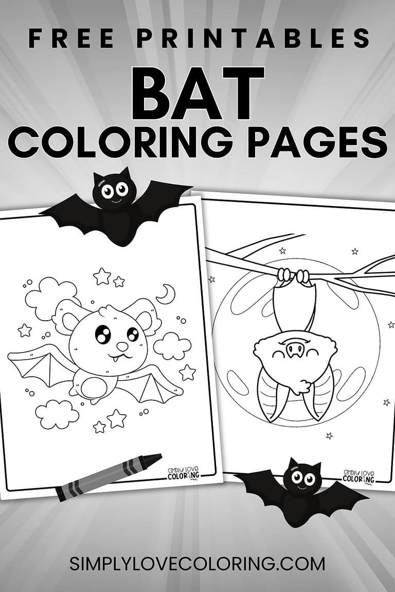 Bat Coloring Pages (Free PDF Printables) - Simply Love Coloring