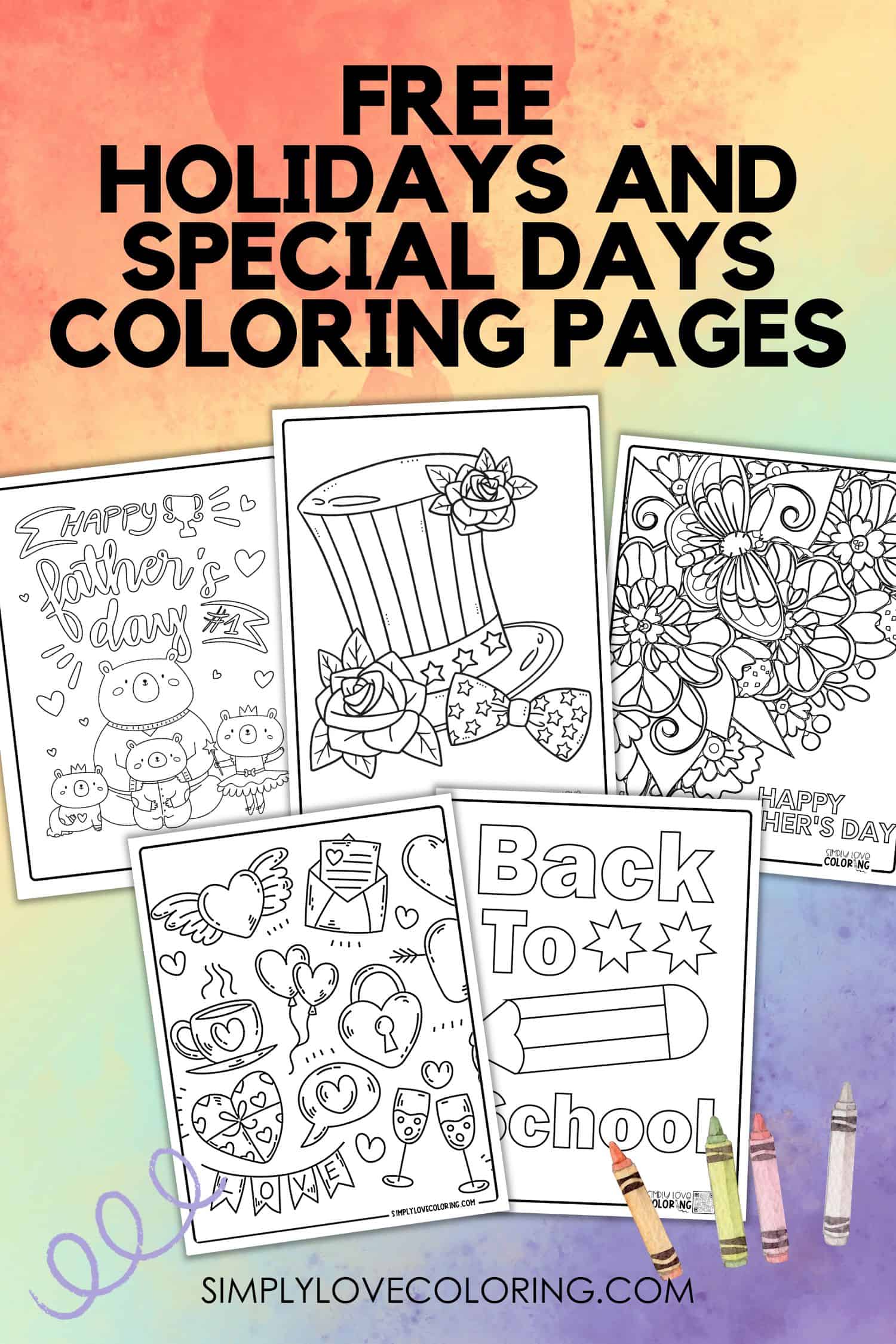 192 Holidays and Special Celebrations Coloring Pages (Free PDF ...