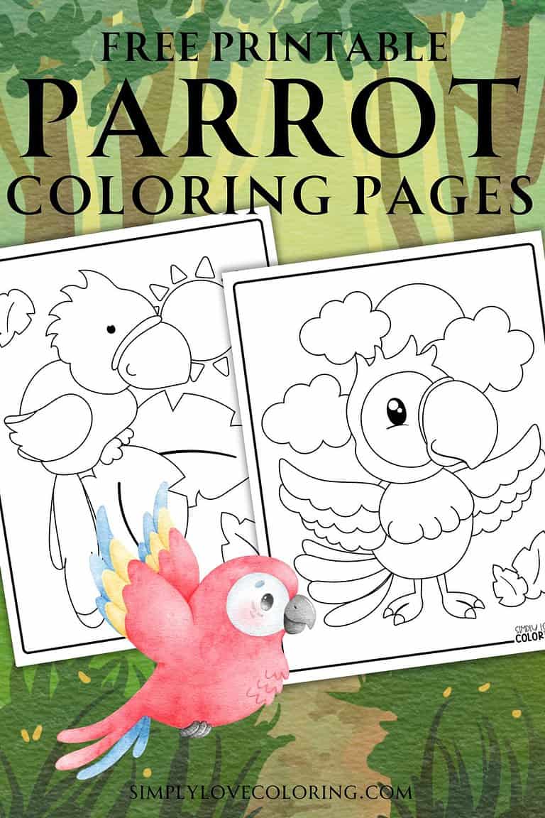 Parrot Coloring Pages (Free PDF Printables) - Simply Love Coloring