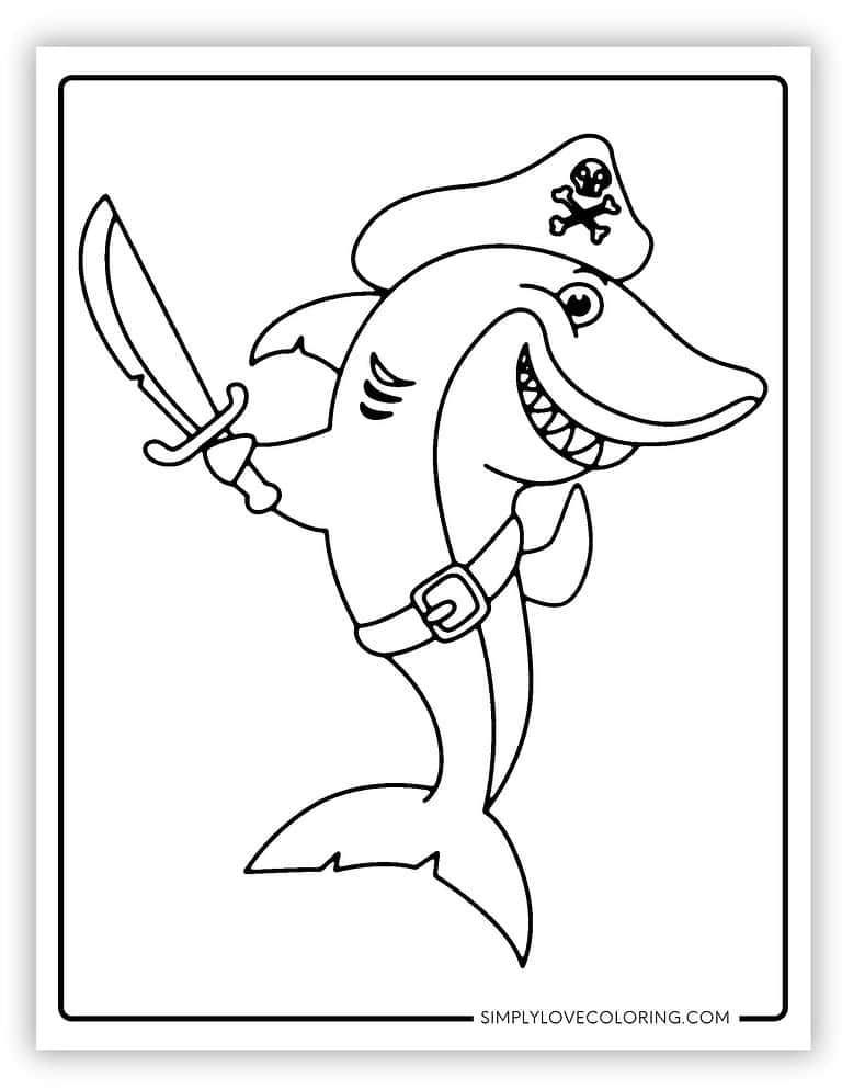 32 Shark Coloring Pages (Free PDF Printables) - Simply Love Coloring