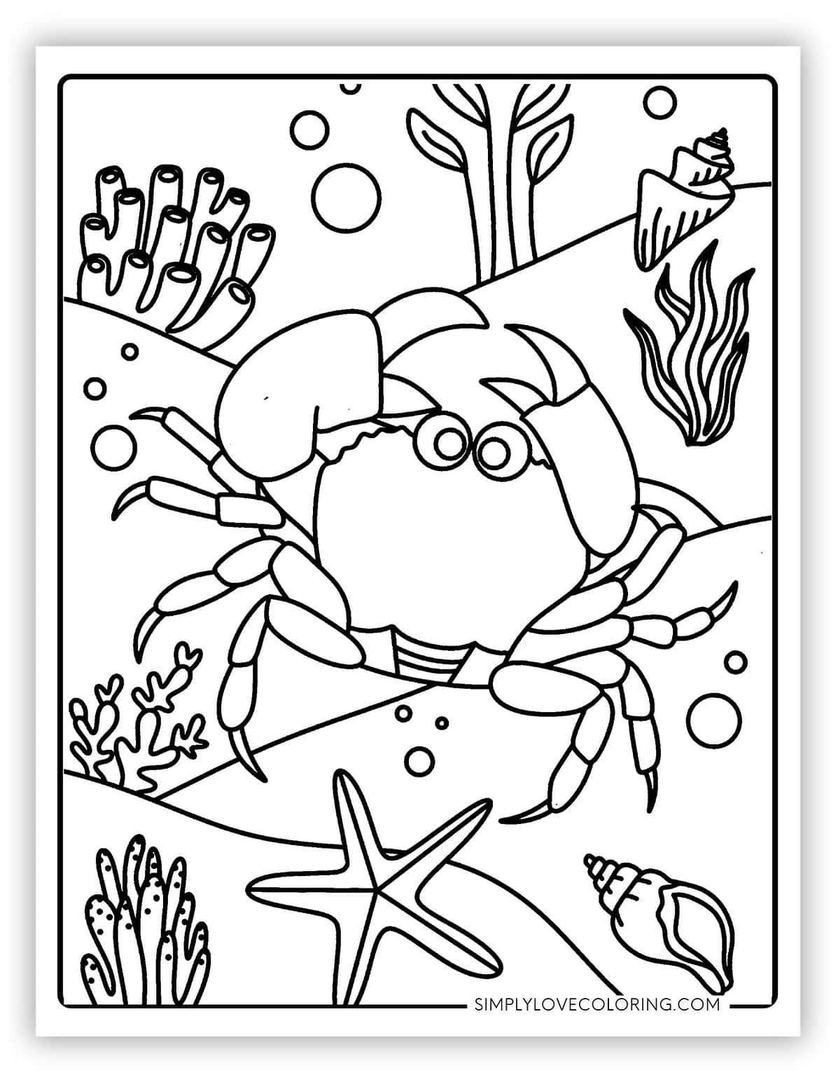 36 Crab Coloring Pages (Free PDF Printables) - Simply Love Coloring