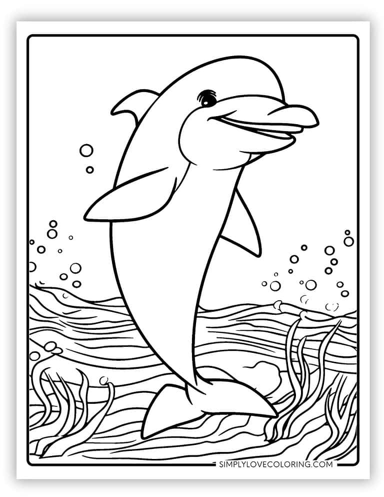 46 Dolphin Coloring Pages (Free PDF Printables) - Simply Love Coloring