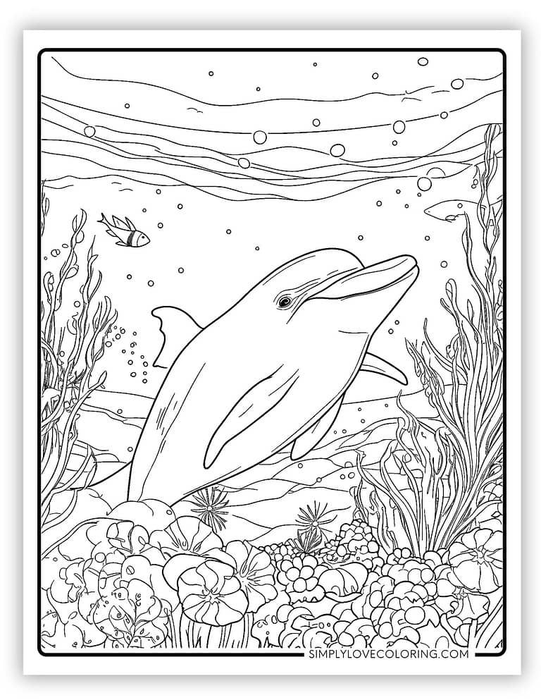 46 Dolphin Coloring Pages (Free PDF Printables) - Simply Love Coloring