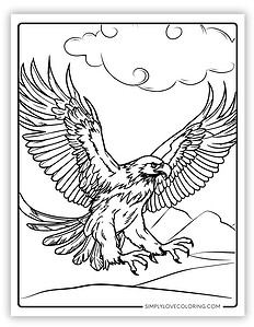 Eagle Coloring Pages (Free PDF Printables) - Simply Love Coloring