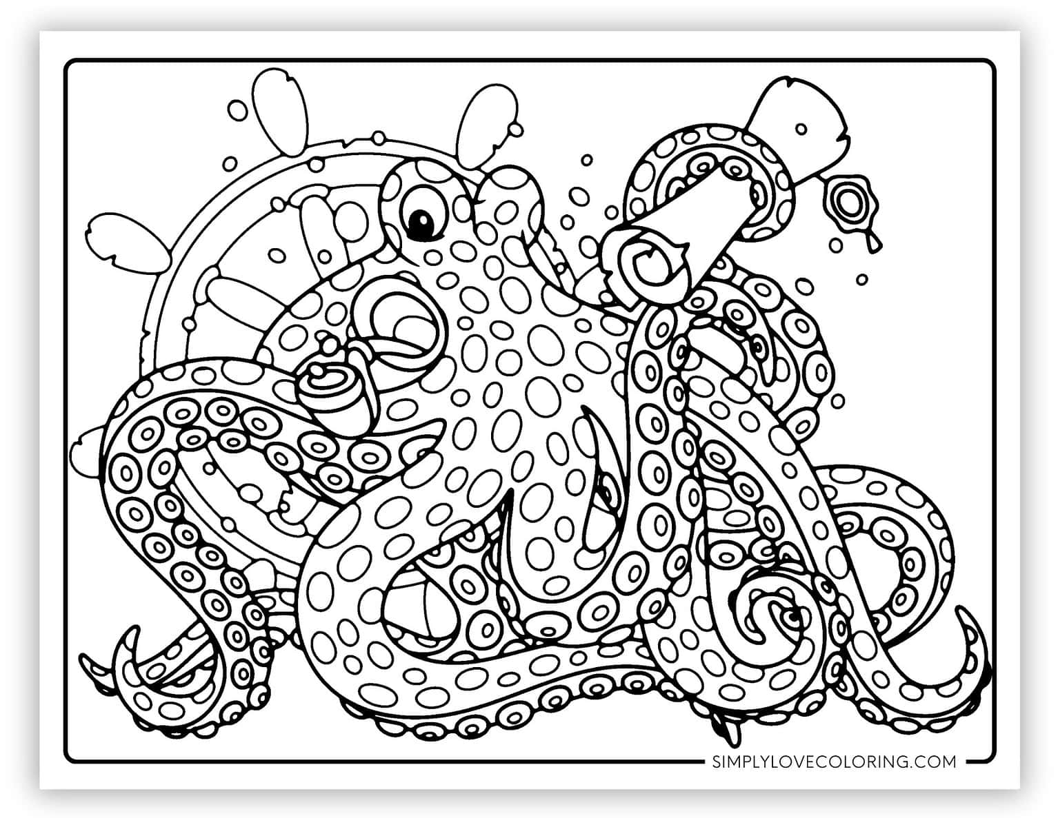 40 Octopus Coloring Pages (Free PDF Printables) - Simply Love Coloring