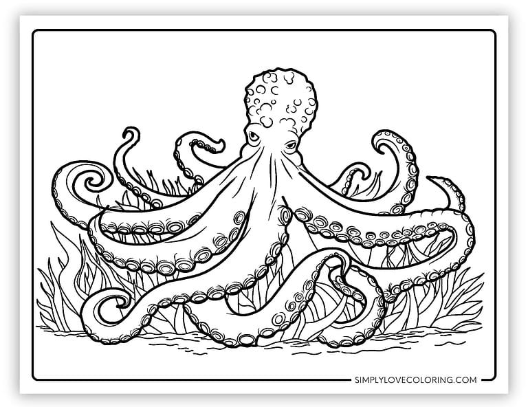 40 Octopus Coloring Pages (Free PDF Printables) - Simply Love Coloring