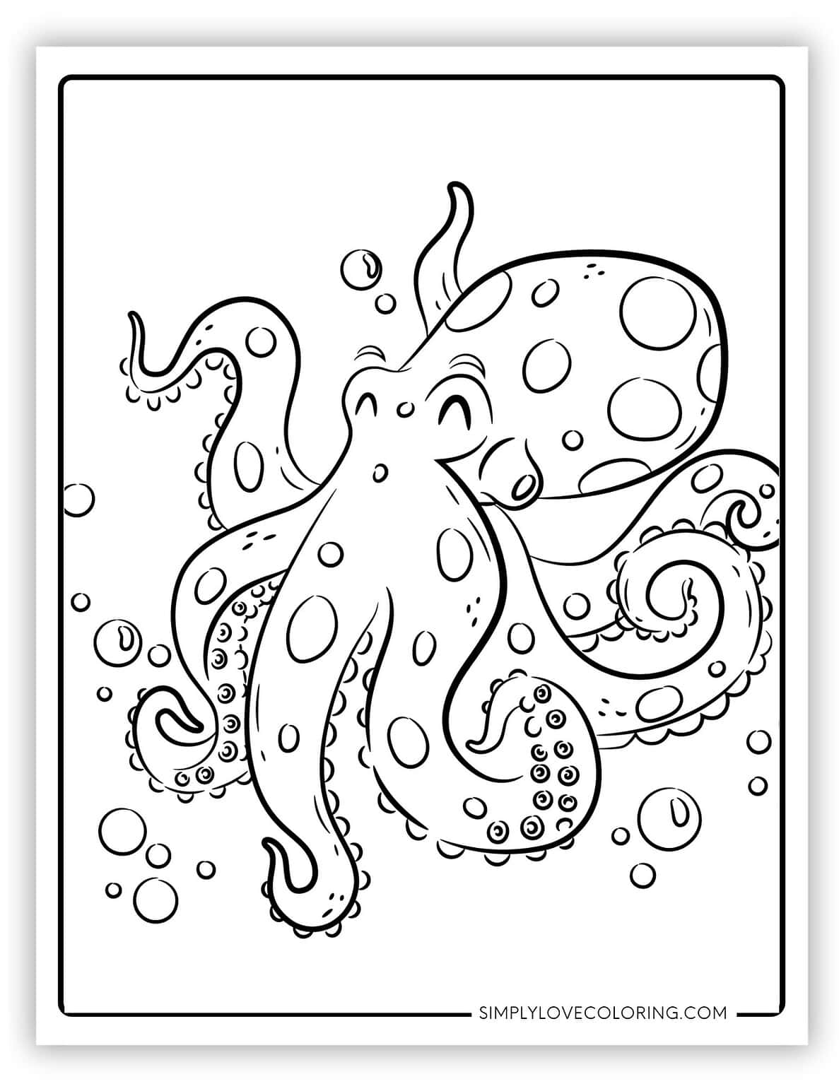 40 Octopus Coloring Pages (Free PDF Printables) - Simply Love Coloring