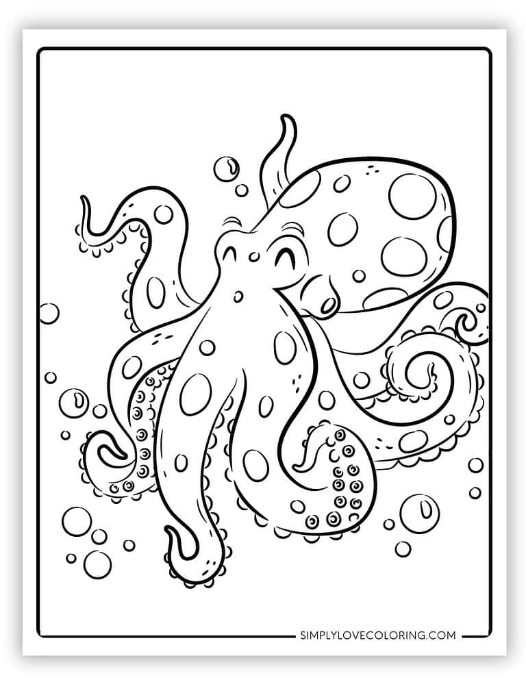 40 Octopus Coloring Pages (Free PDF Printables) - Simply Love Coloring