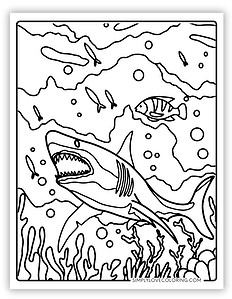 32 Shark Coloring Pages (Free PDF Printables) - Simply Love Coloring