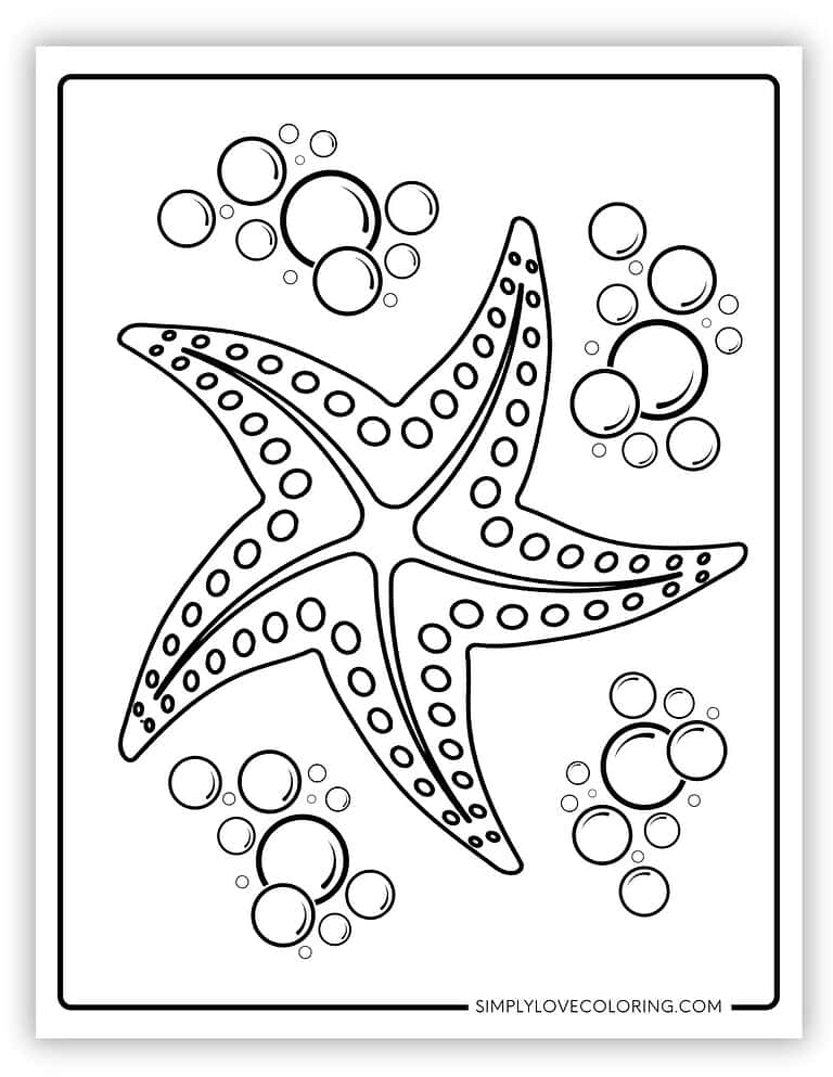 14 Starfish Coloring Pages (Free PDF Printables) - Simply Love Coloring