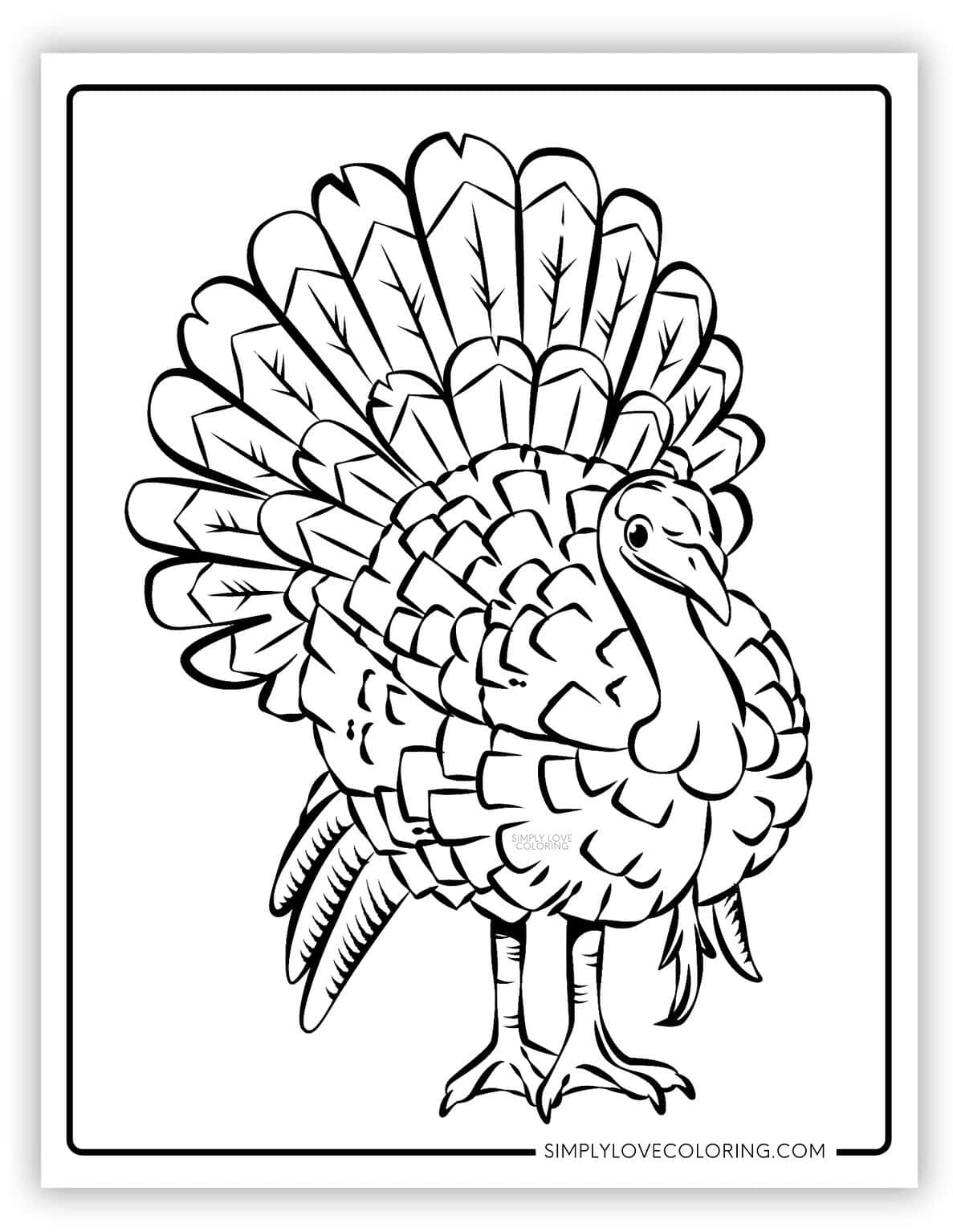 Turkey Coloring Pages (Free PDF Printables) - Simply Love Coloring