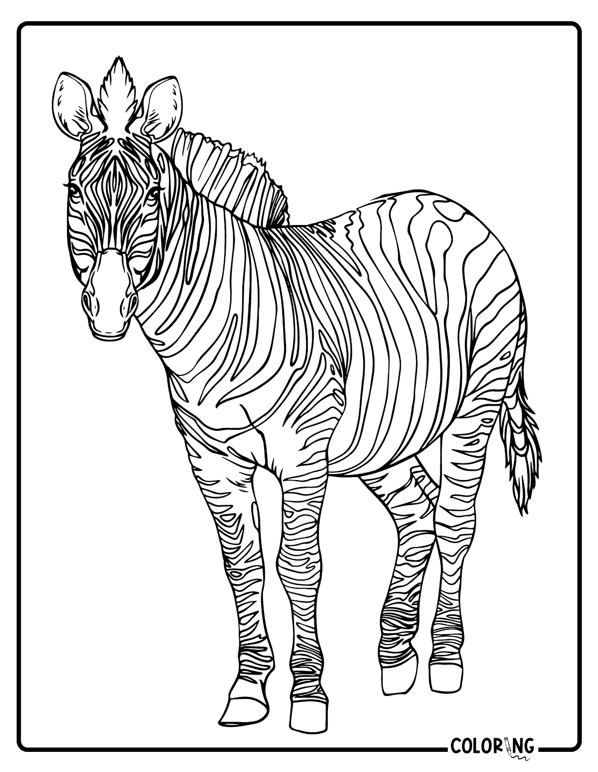 12 Cute Zebra Coloring Pages (Free PDF Printables) - Simply Love Coloring