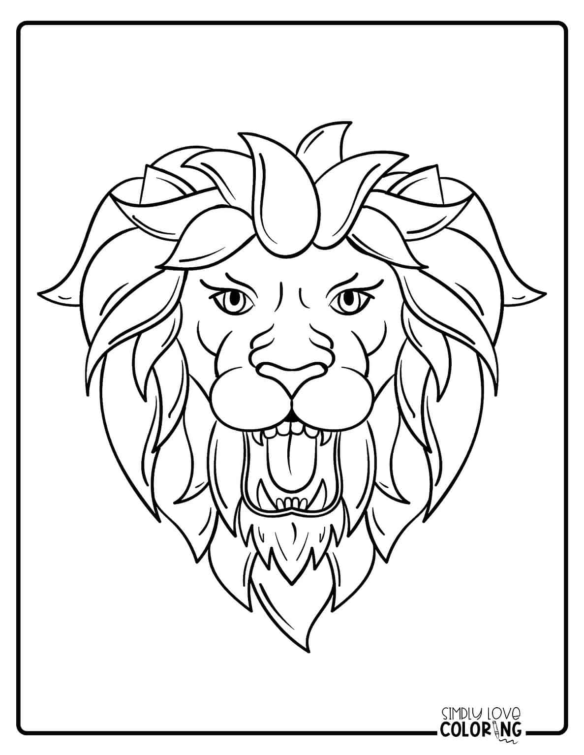 21 Lion Coloring Pages (Free PDF Printables) - Simply Love Coloring