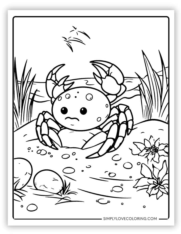 36 Crab Coloring Pages (Free PDF Printables) - Simply Love Coloring