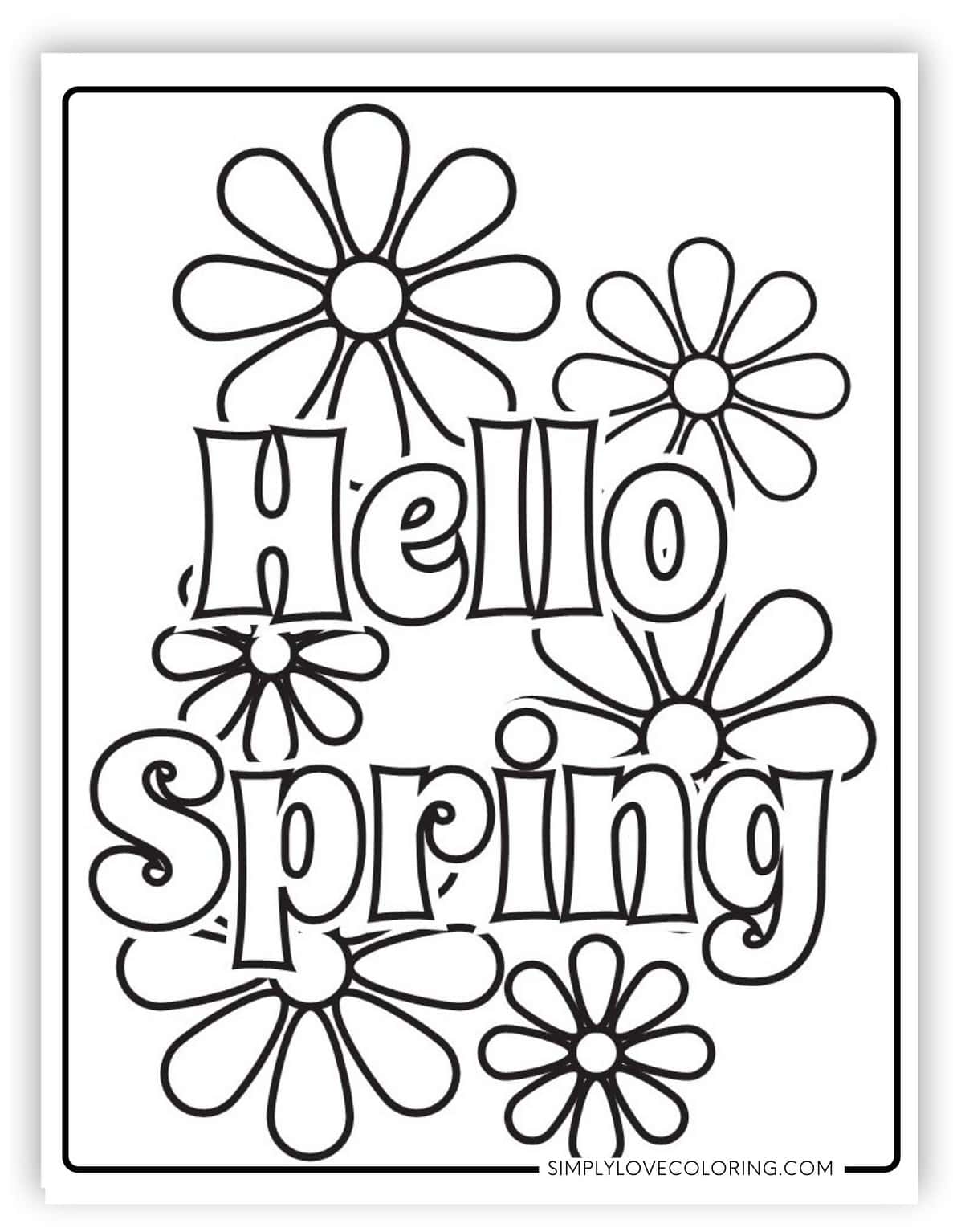 73 Spring Coloring Pages (Free PDF Printables) - Simply Love Coloring