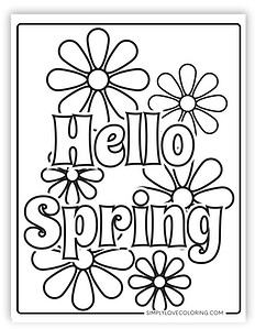 73 Spring Coloring Pages (Free PDF Printables) - Simply Love Coloring