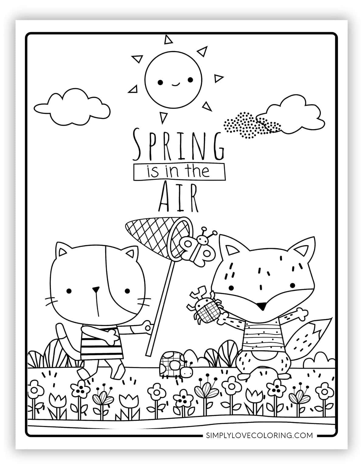 73 Spring Coloring Pages (Free PDF Printables) - Simply Love Coloring