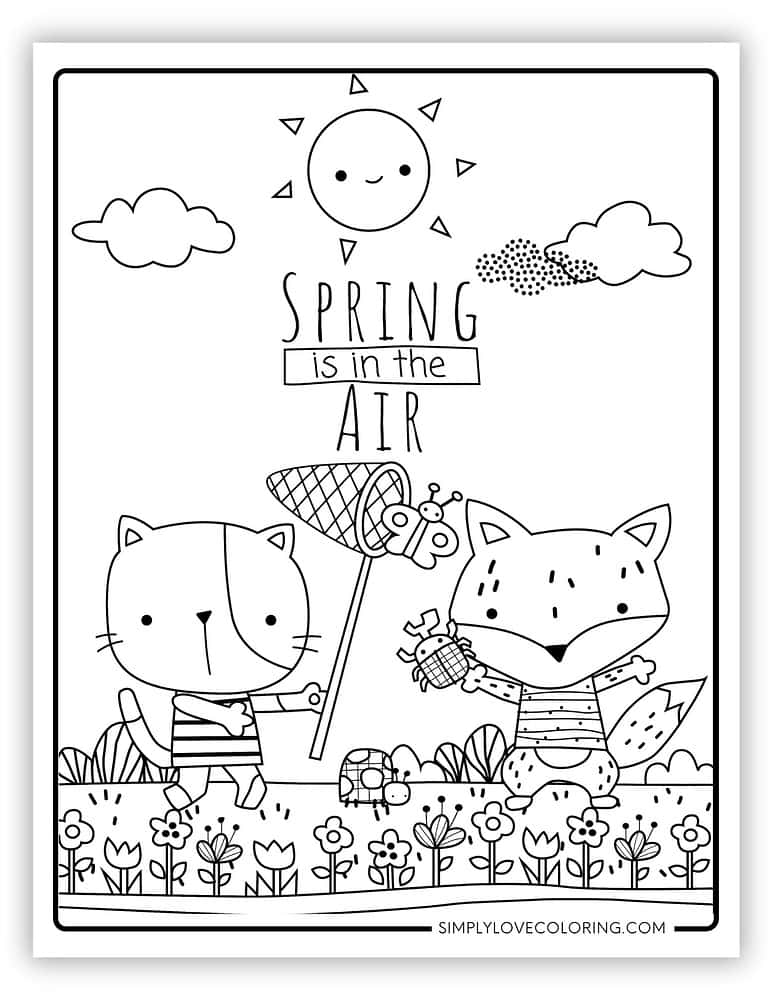 73 Spring Coloring Pages (Free PDF Printables) - Simply Love Coloring