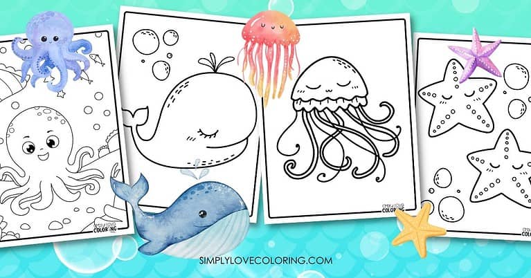 45 Sea Life Coloring Pages (Free PDF Printables) - Simply Love Coloring