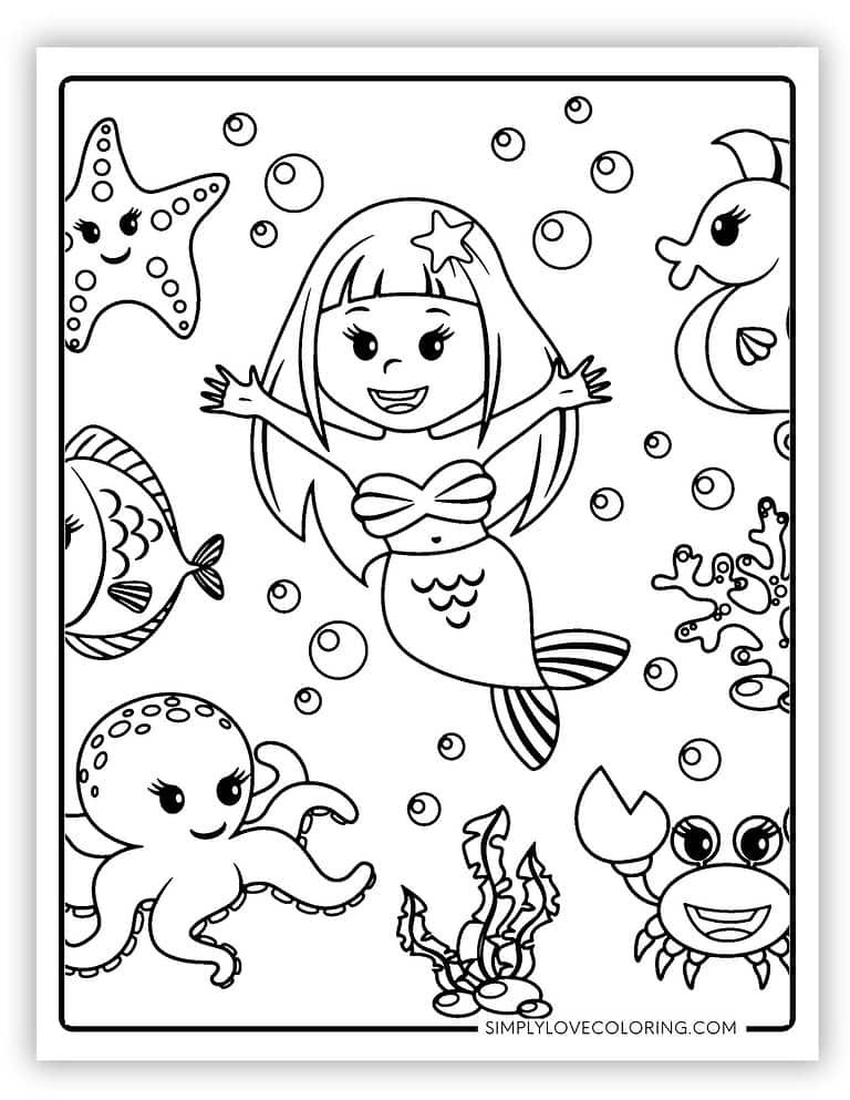45 Sea Life Coloring Pages (Free PDF Printables) - Simply Love Coloring