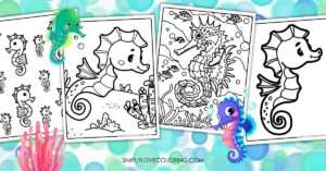 35 Seahorse Coloring Pages (Free PDF Printables) - Simply Love Coloring