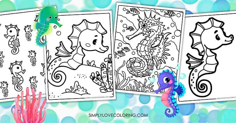 35 Seahorse Coloring Pages (Free PDF Printables) - Simply Love Coloring