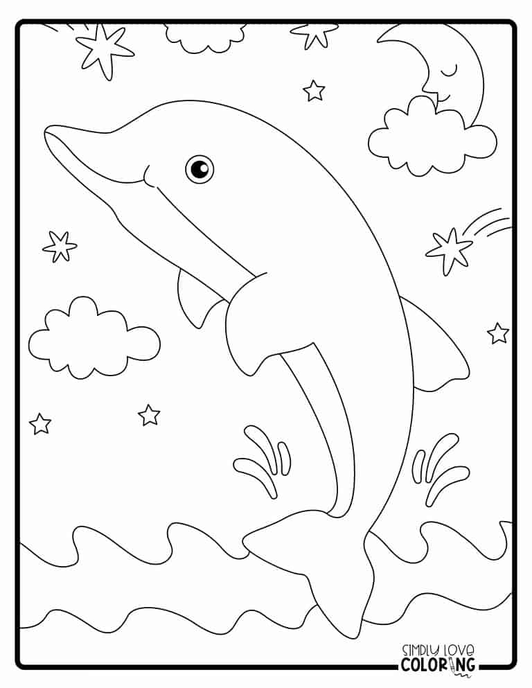 Dolphin Coloring Pages (Free PDF Printables) - Simply Love Coloring