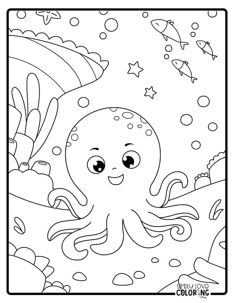 Octopus Coloring Pages (Free PDF Printables) - Simply Love Coloring