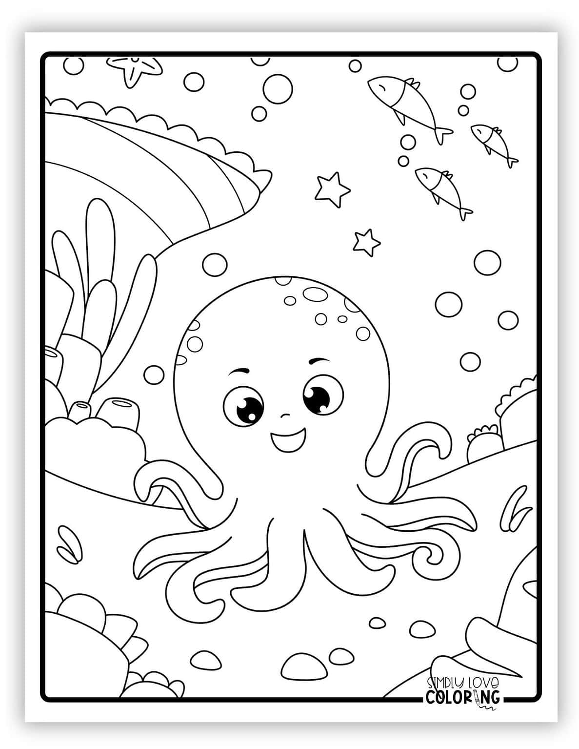 40 Octopus Coloring Pages (Free PDF Printables) - Simply Love Coloring