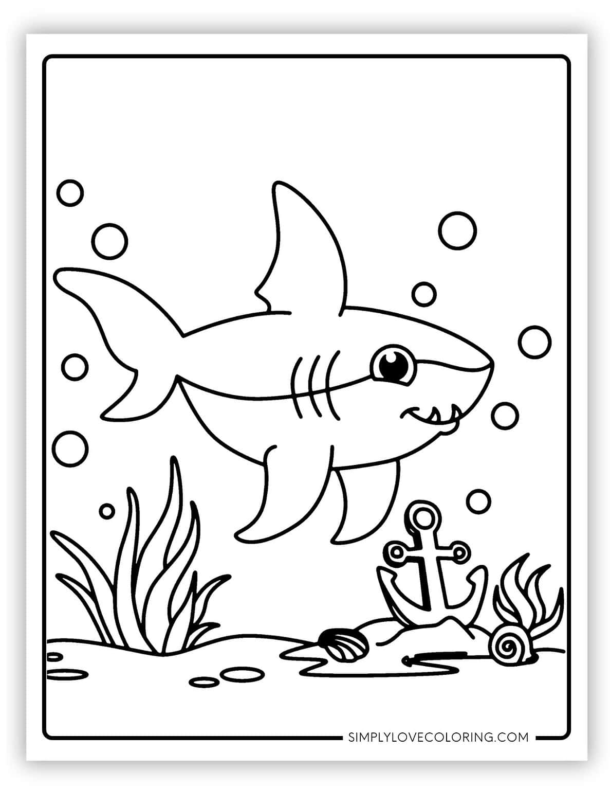 32 Shark Coloring Pages (Free PDF Printables) - Simply Love Coloring