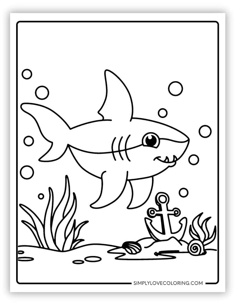 32 Shark Coloring Pages (Free PDF Printables) - Simply Love Coloring