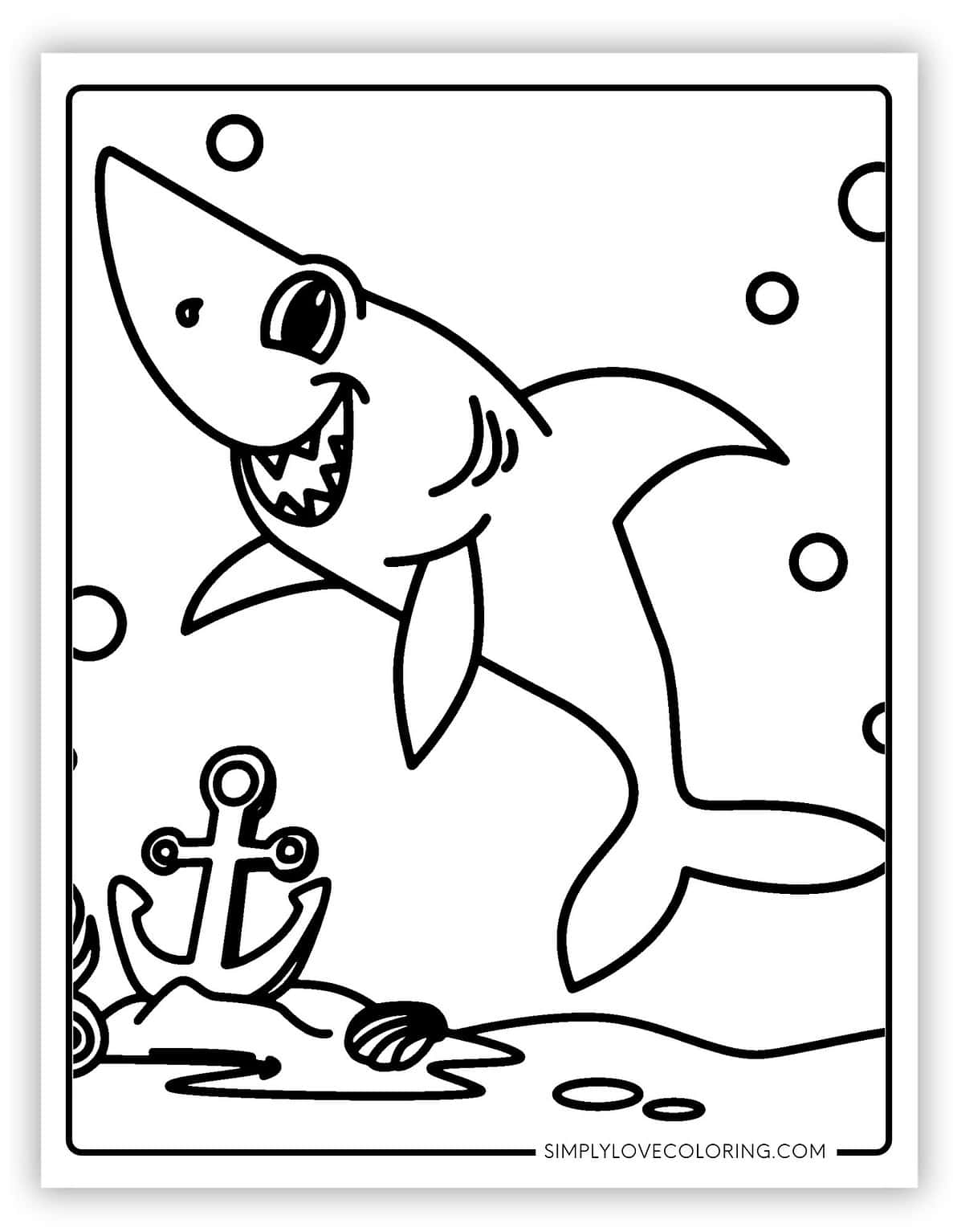 32 Shark Coloring Pages (Free PDF Printables) - Simply Love Coloring