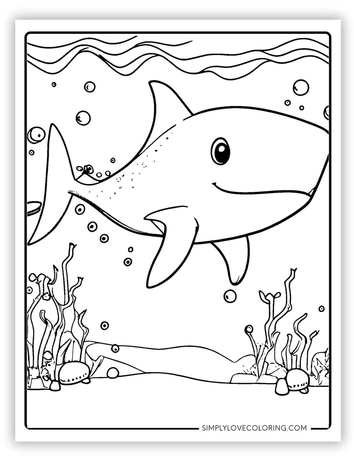 32 Shark Coloring Pages (Free PDF Printables) - Simply Love Coloring