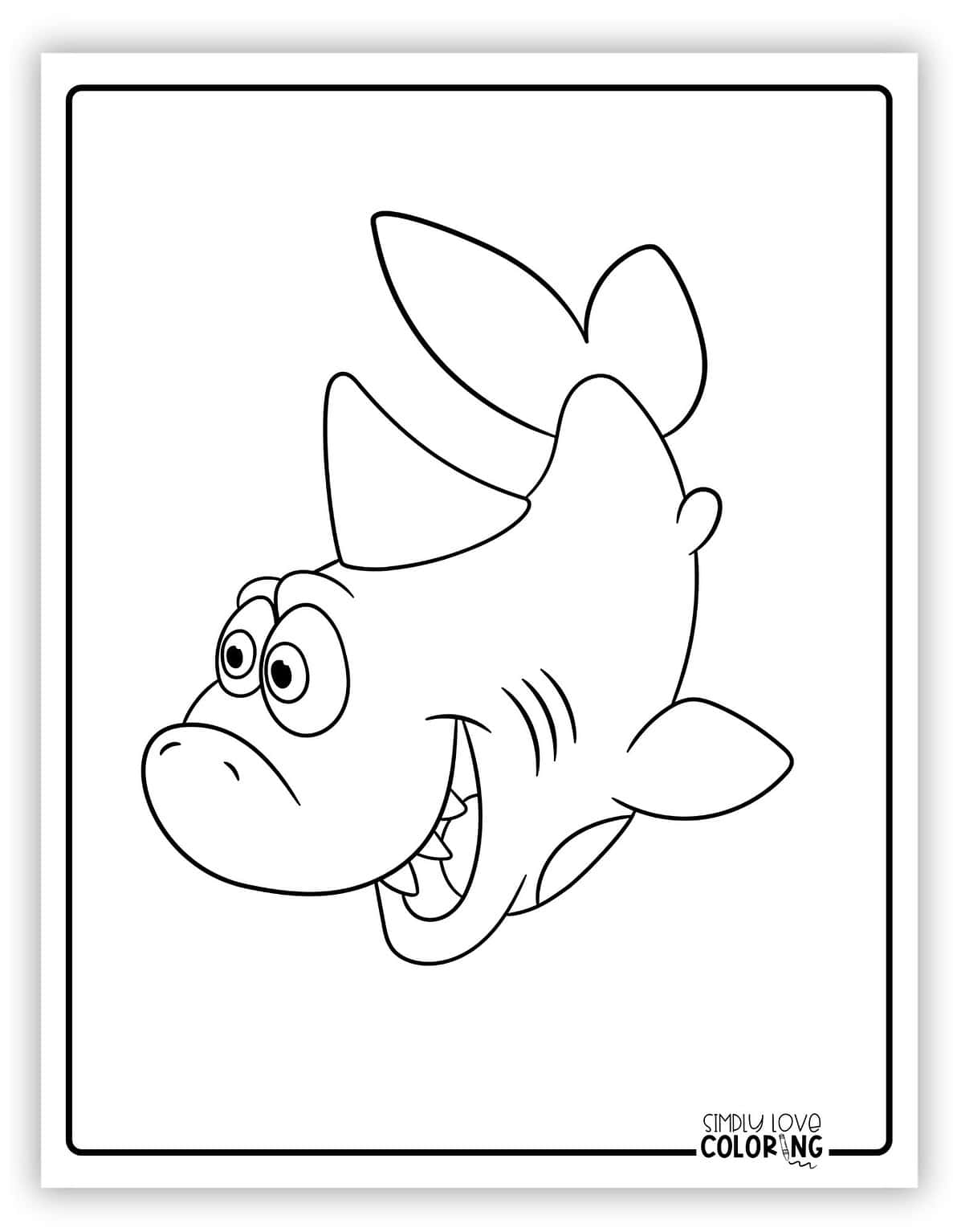 32 Shark Coloring Pages (Free PDF Printables) - Simply Love Coloring