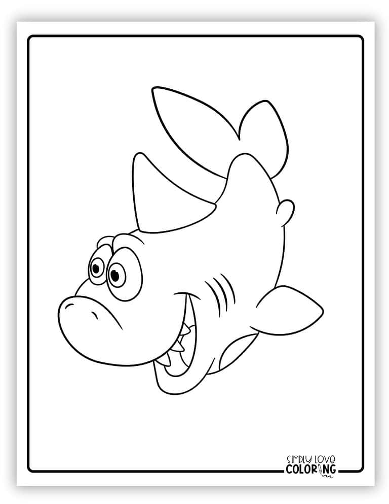 32 Shark Coloring Pages (Free PDF Printables) - Simply Love Coloring