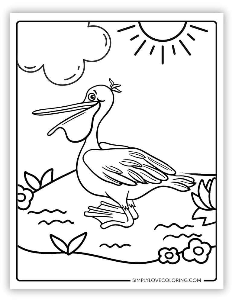 Pelican Coloring Pages (Free PDF Printables) - Simply Love Coloring