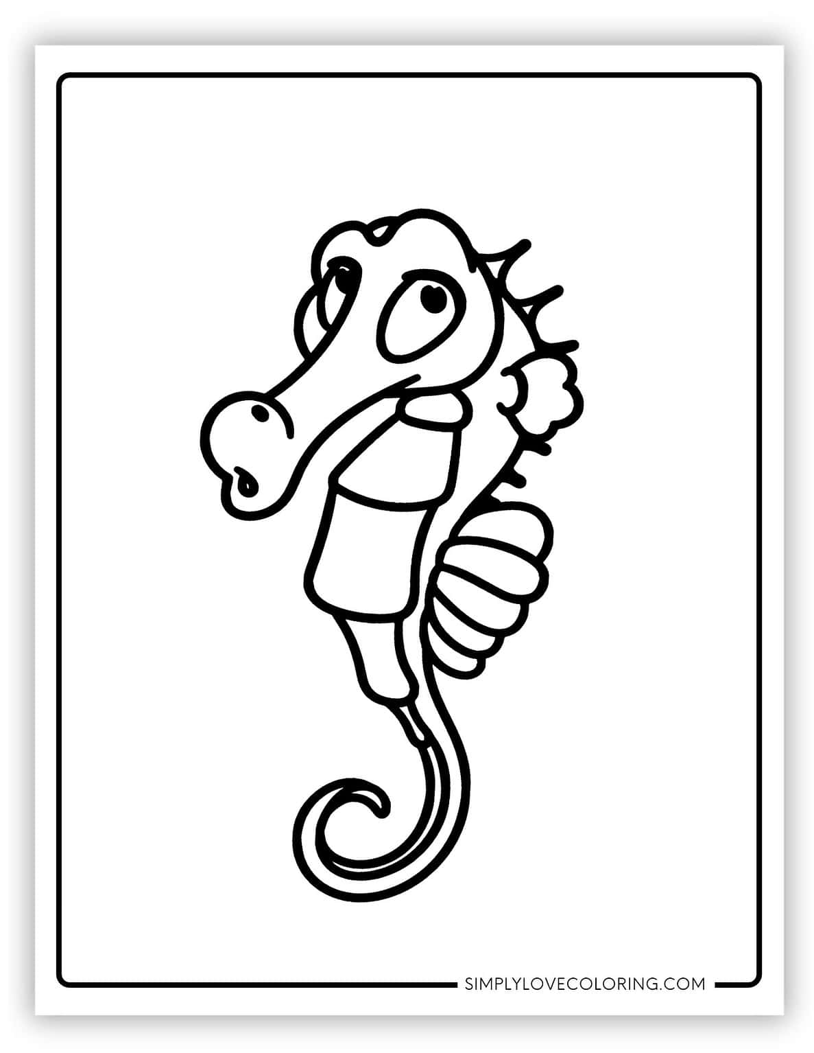 35 Seahorse Coloring Pages (Free PDF Printables) - Simply Love Coloring