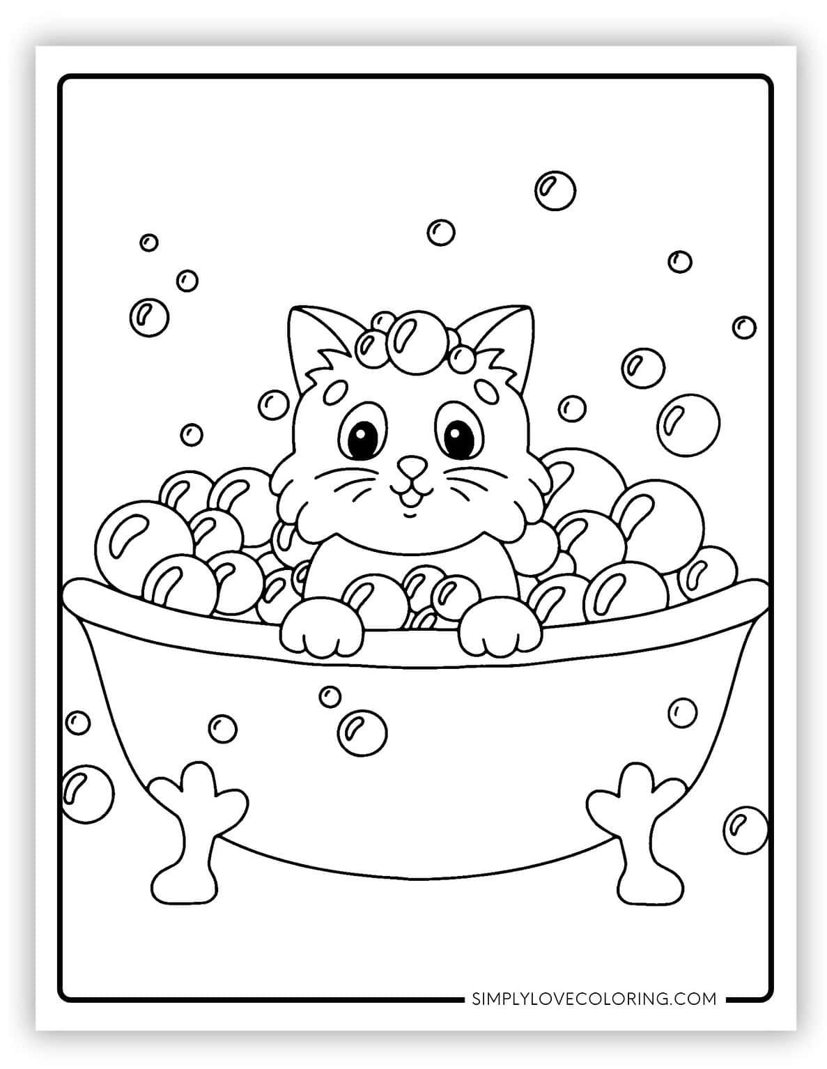 47 Cute Cat Coloring Pages (Free PDF Printables) - Simply Love Coloring
