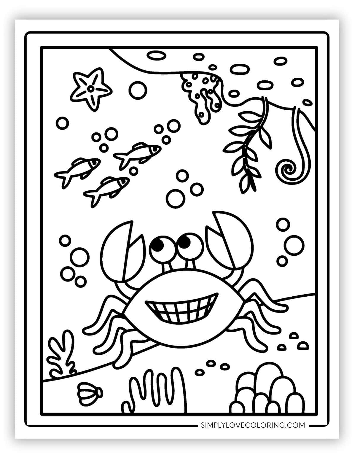 36 Crab Coloring Pages (Free PDF Printables) - Simply Love Coloring