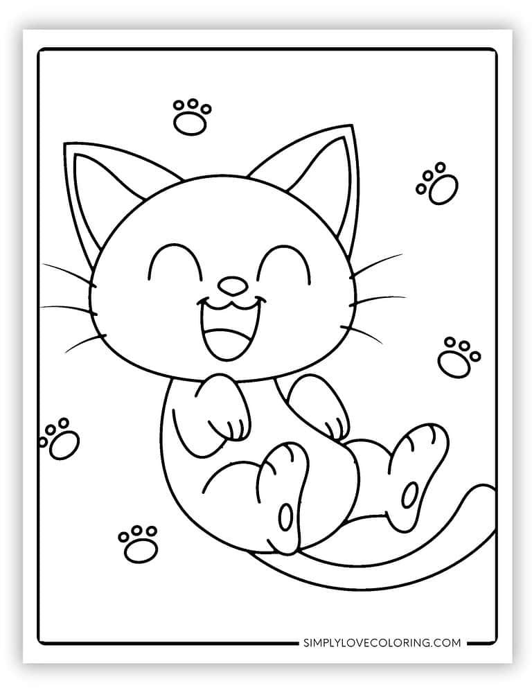 47 Cute Cat Coloring Pages (Free PDF Printables) - Simply Love Coloring