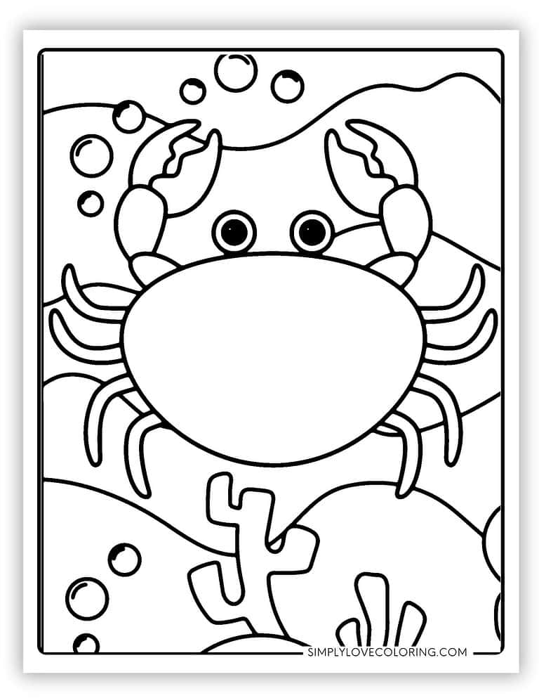 36 Crab Coloring Pages (Free PDF Printables) - Simply Love Coloring