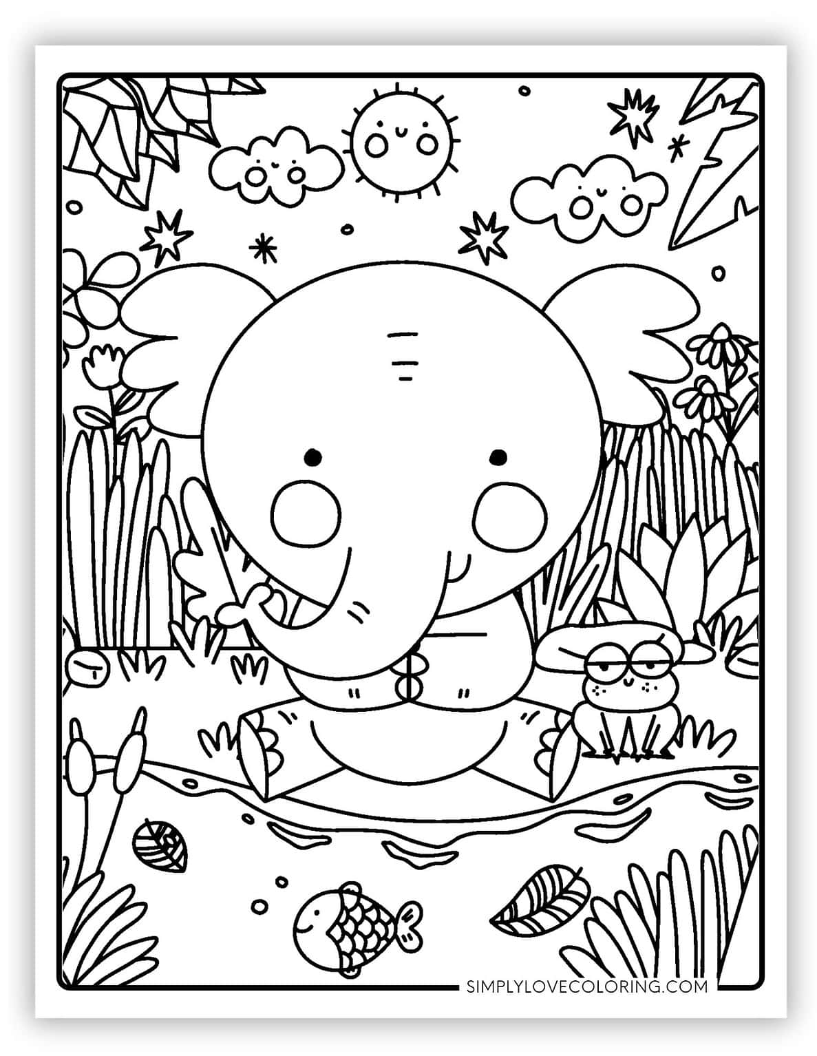 35 Elephant Coloring Pages (Free PDF Printables) - Simply Love Coloring