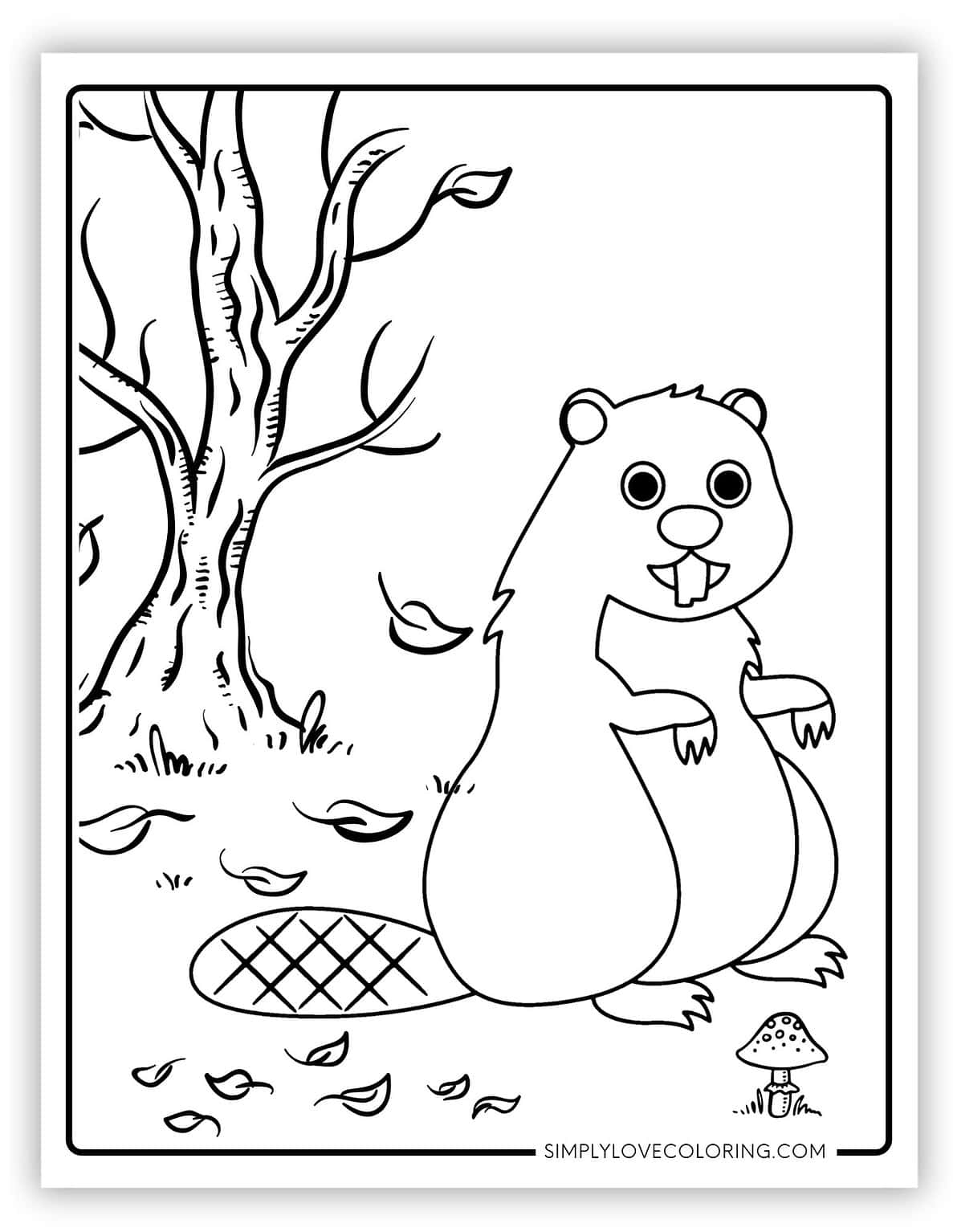 32 Beaver Coloring Pages (Free PDF Printables) - Simply Love Coloring