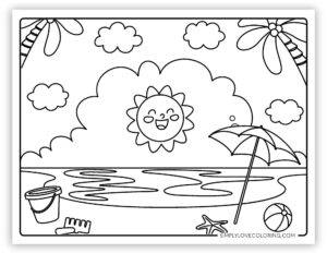40 Cute Summer Coloring Pages (Free PDF Printables) - Simply Love Coloring