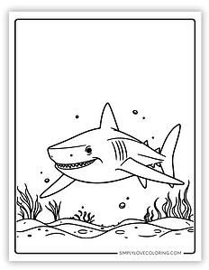 32 Shark Coloring Pages (Free PDF Printables) - Simply Love Coloring